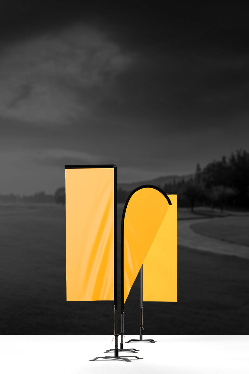 Custom Advertising Flags with Poles and Stands | MVP Visuals